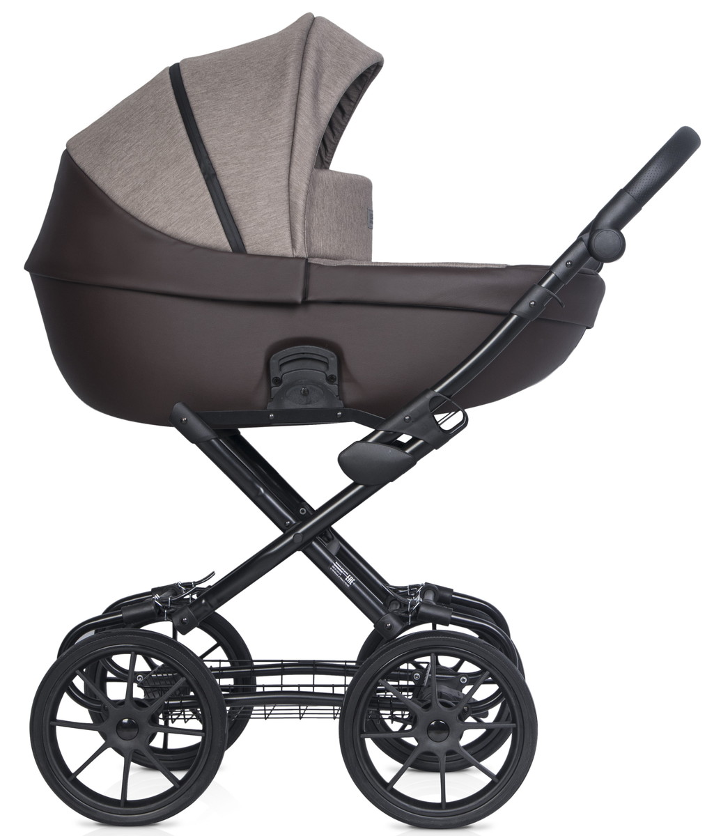 Детская коляска Riko Basic Pacco Classic 2 в 1 07 Mokka (кофейный-темно ...